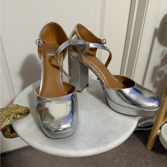 DV by Dolce Vita | Shoes | Silver Platform Heels | Poshmark